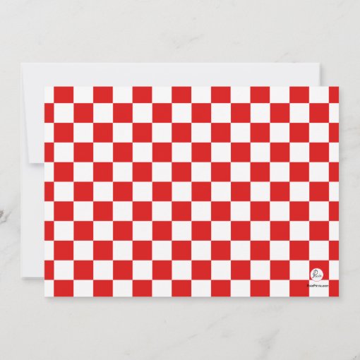 Chef's Check Invitation | Zazzle