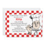 Chef's Check Invitation | Zazzle