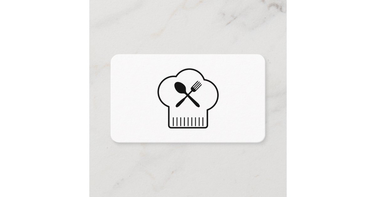 Chefs Hat Silverware Business Card | Zazzle