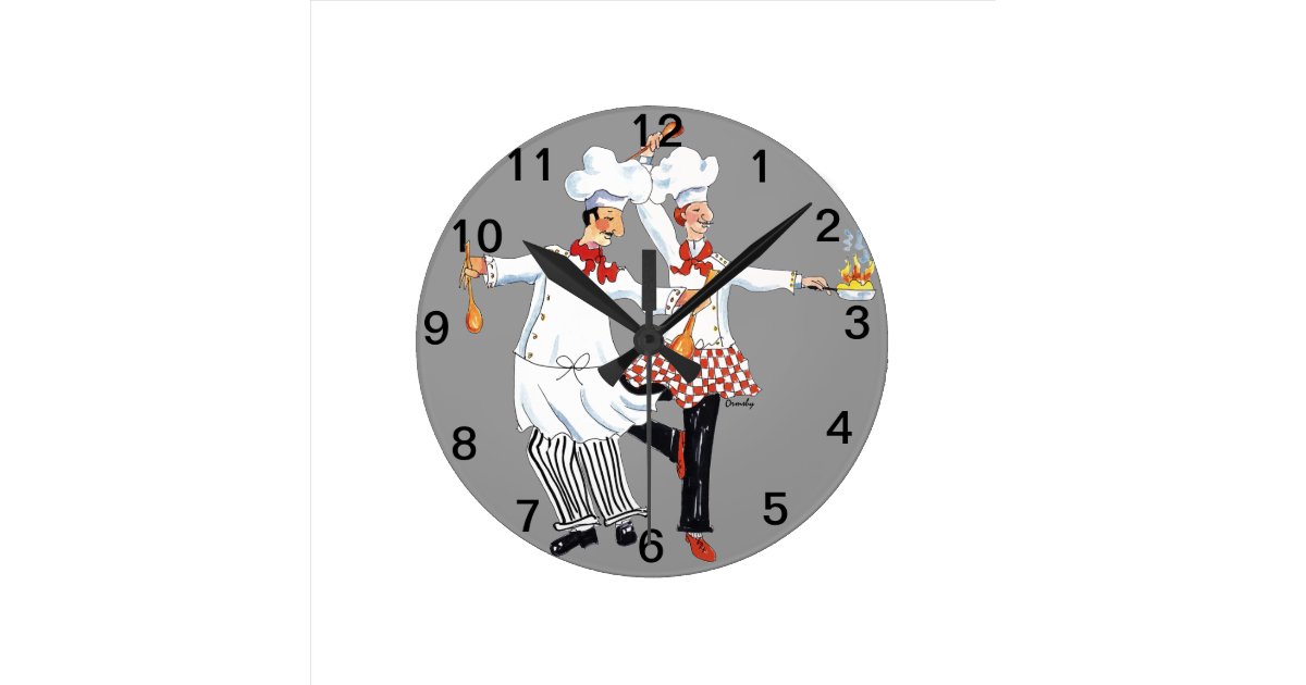 Chefs- wall clock | Zazzle.com