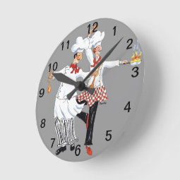 Chefs- wall clock | Zazzle