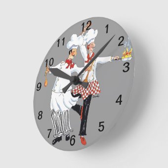 Chefs- wall clock | Zazzle