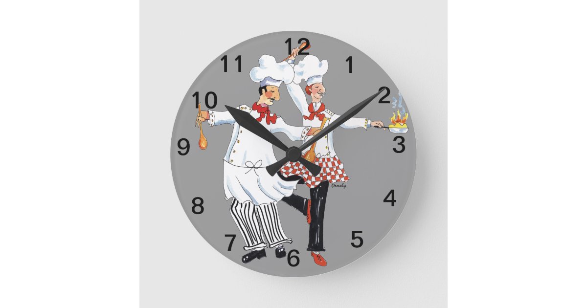 Chefs- wall clock | Zazzle