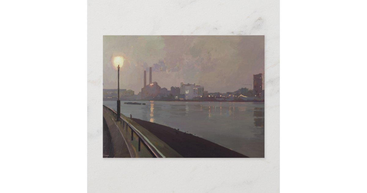 Chelsea Power Station by Night Postcard | Zazzle