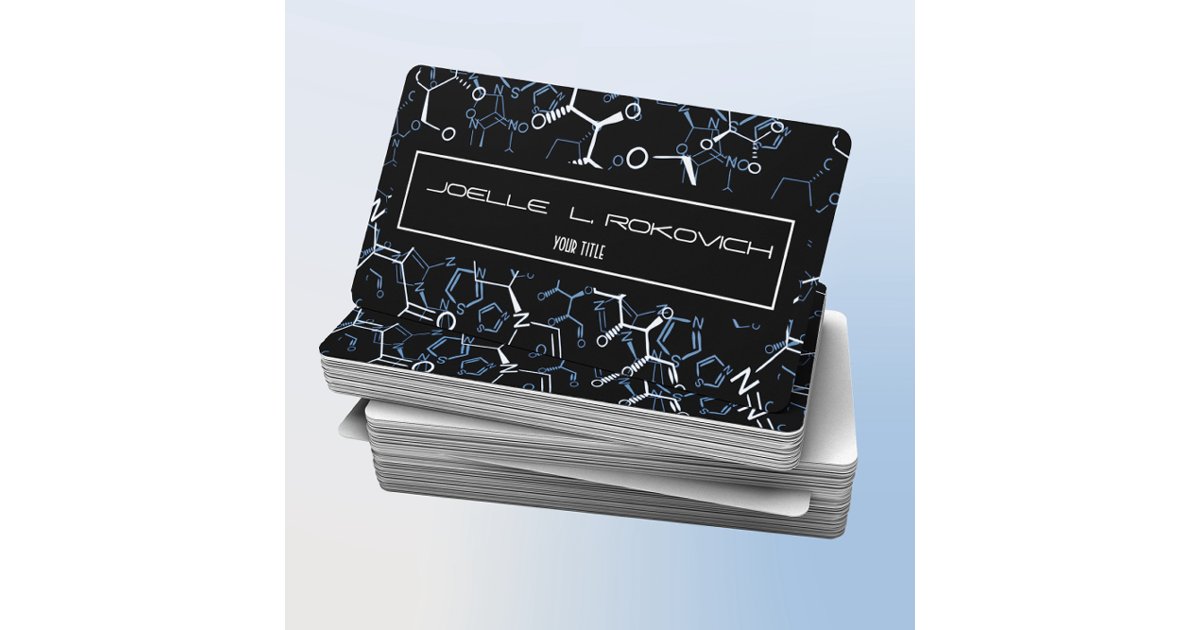 Chemical Chemistry Symbols Business Card Template | Zazzle