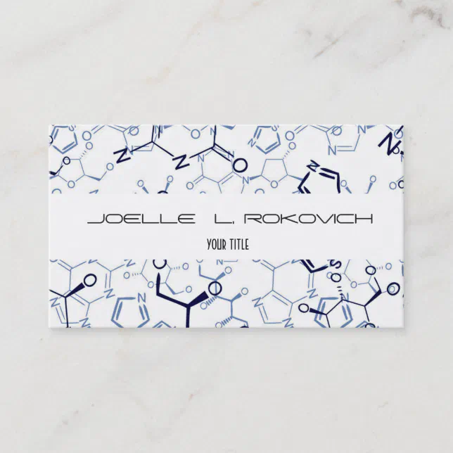 Chemical Chemistry Symbols Business Card Template | Zazzle