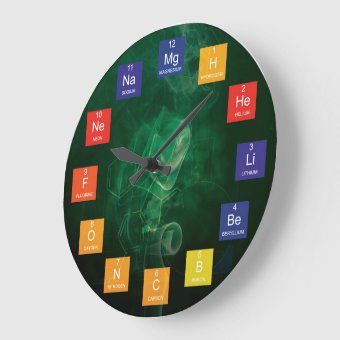 Chemical Elements and Periodic Table Clock | Zazzle