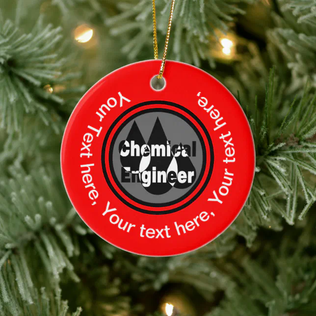 Chemical Engineer Drops Circle Ceramic Ornament | Zazzle