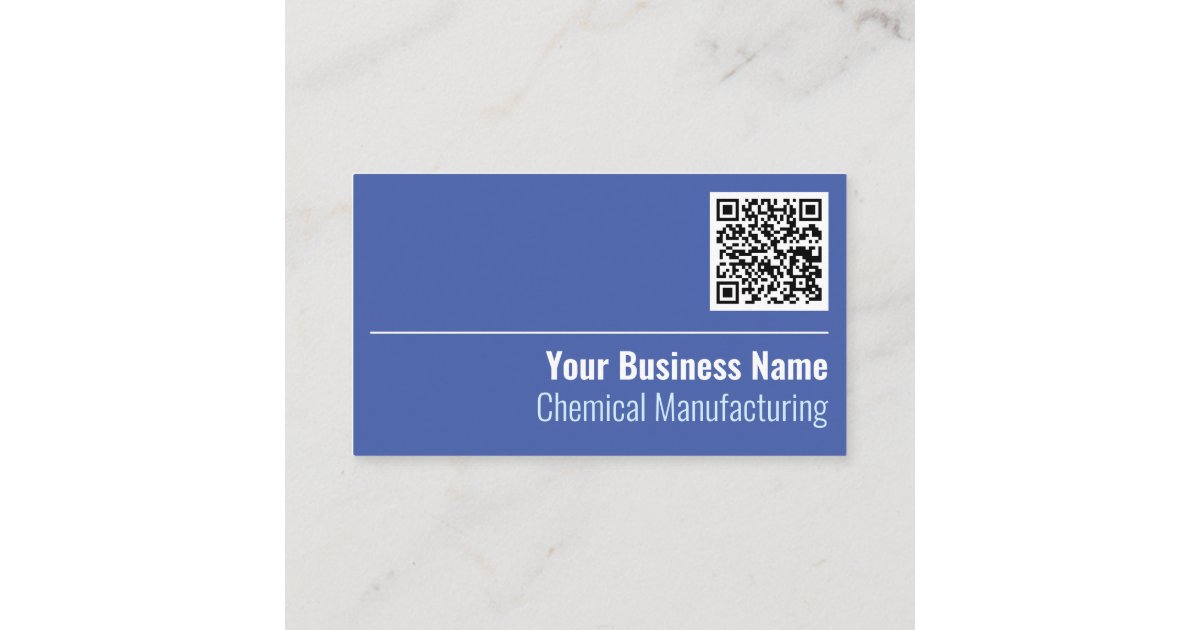 Chemical Manufacturing QR Code Business Card | Zazzle