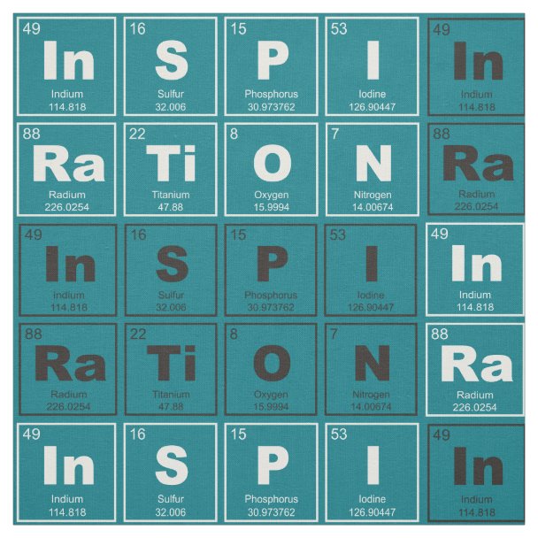 Periodic Elements Fabric | Zazzle