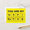 Chemical periodic table of elements: InSPIRaTiON Postcard | Zazzle