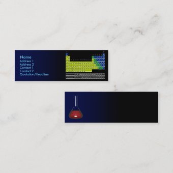 Chemist Card with Periodic Table | Zazzle