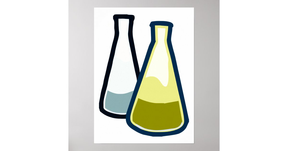 Chemistry Beakers Poster | Zazzle