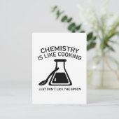 Chemistry Is Like Cooking Postcard | Zazzle