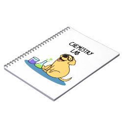 Chemistry Lab Funny Labrador Dog Pun Notebook | Zazzle