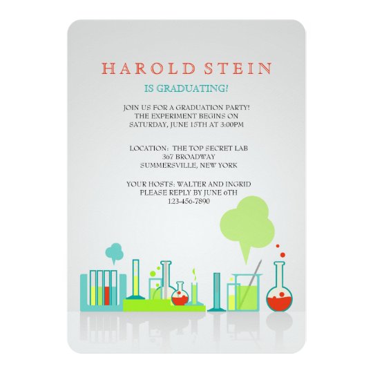 Chemistry Lab Graduation Invitation | Zazzle.com