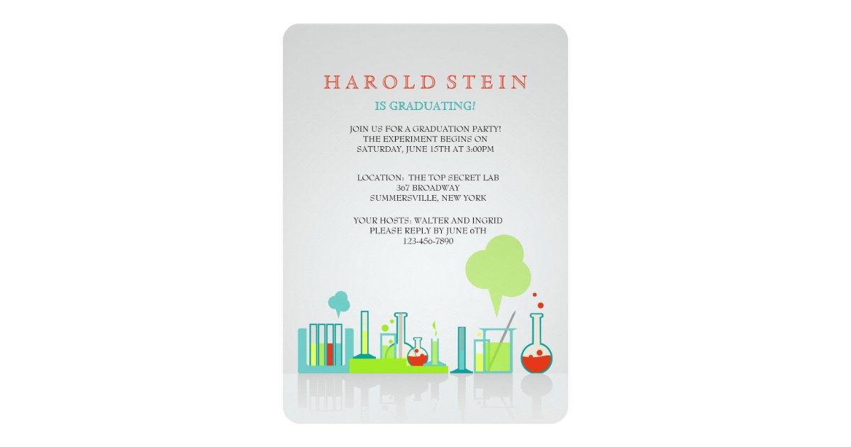 Chemistry Lab Graduation Invitation | Zazzle.com