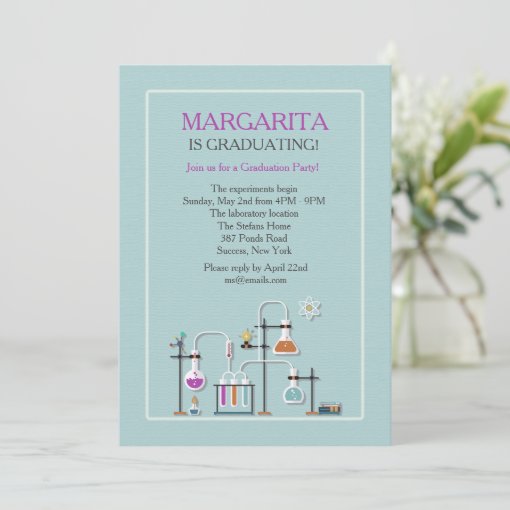 Chemistry Lab Graduation Party Invitation | Zazzle