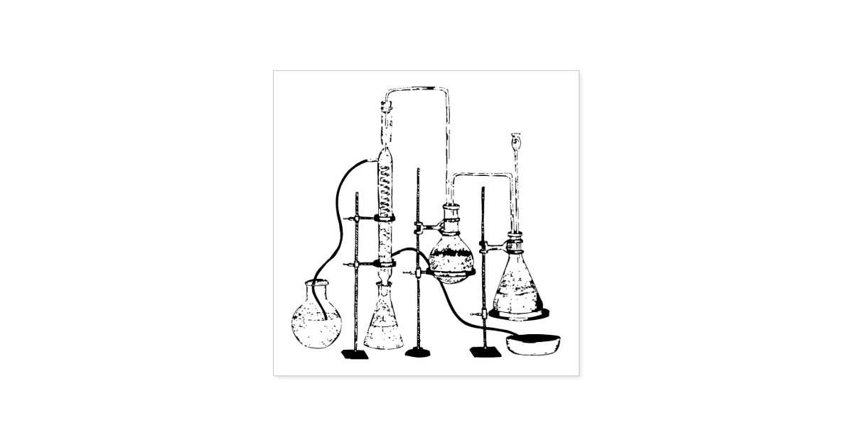 Chemistry Lab Science Rubber Stamp | Zazzle
