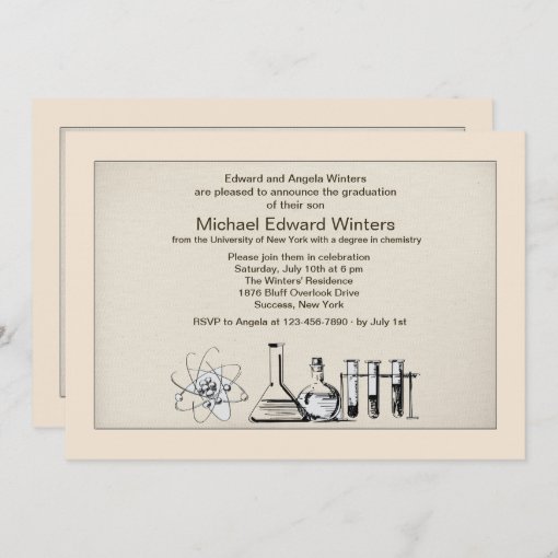 Chemistry Major Graduation Invitation | Zazzle