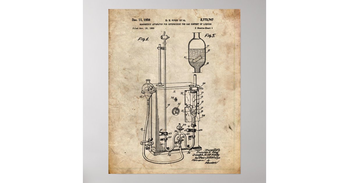 Chemistry Patent Poster | Zazzle