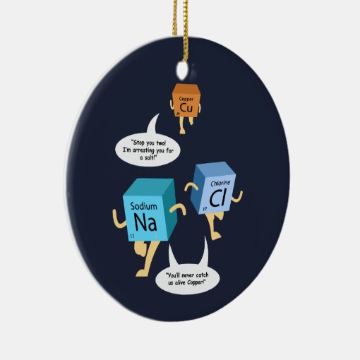Chemistry Periodic Table Elements Funny Science Ceramic Ornament | Zazzle