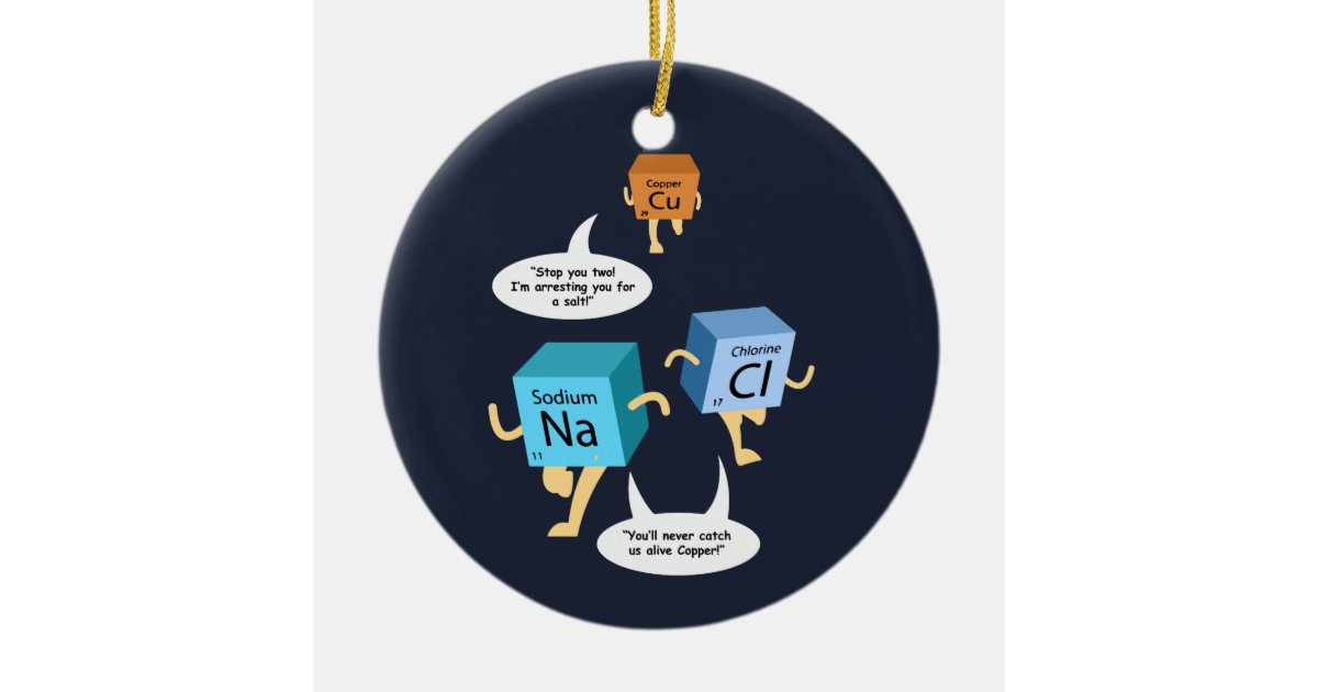 Chemistry Periodic Table Elements Funny Science Ceramic Ornament | Zazzle