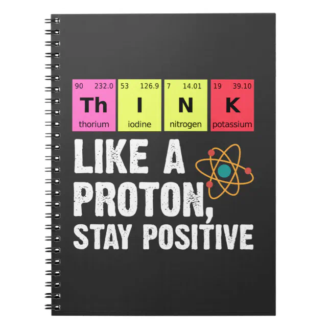 Chemistry Physicists Teacher Student Proton Scienc Notebook | Zazzle