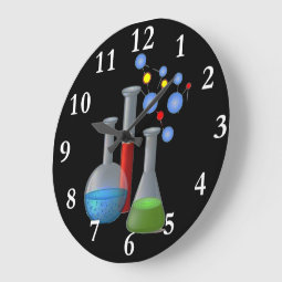 Chemistry Science Round Wall Clock | Zazzle