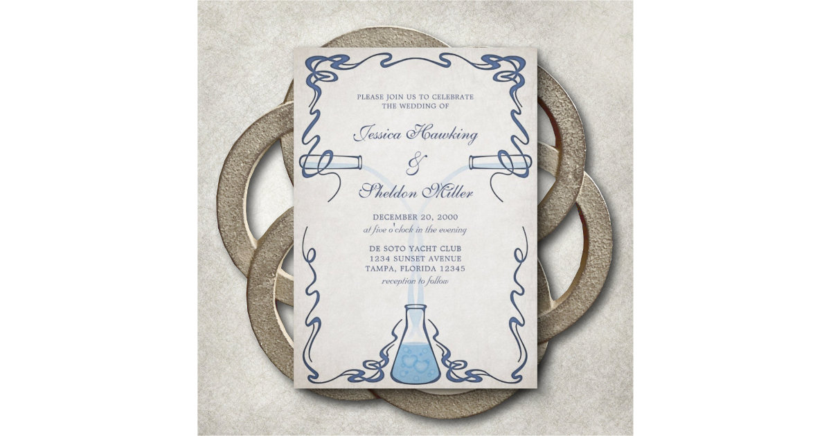 Chemistry Science Teacher Wedding Invitations | Zazzle