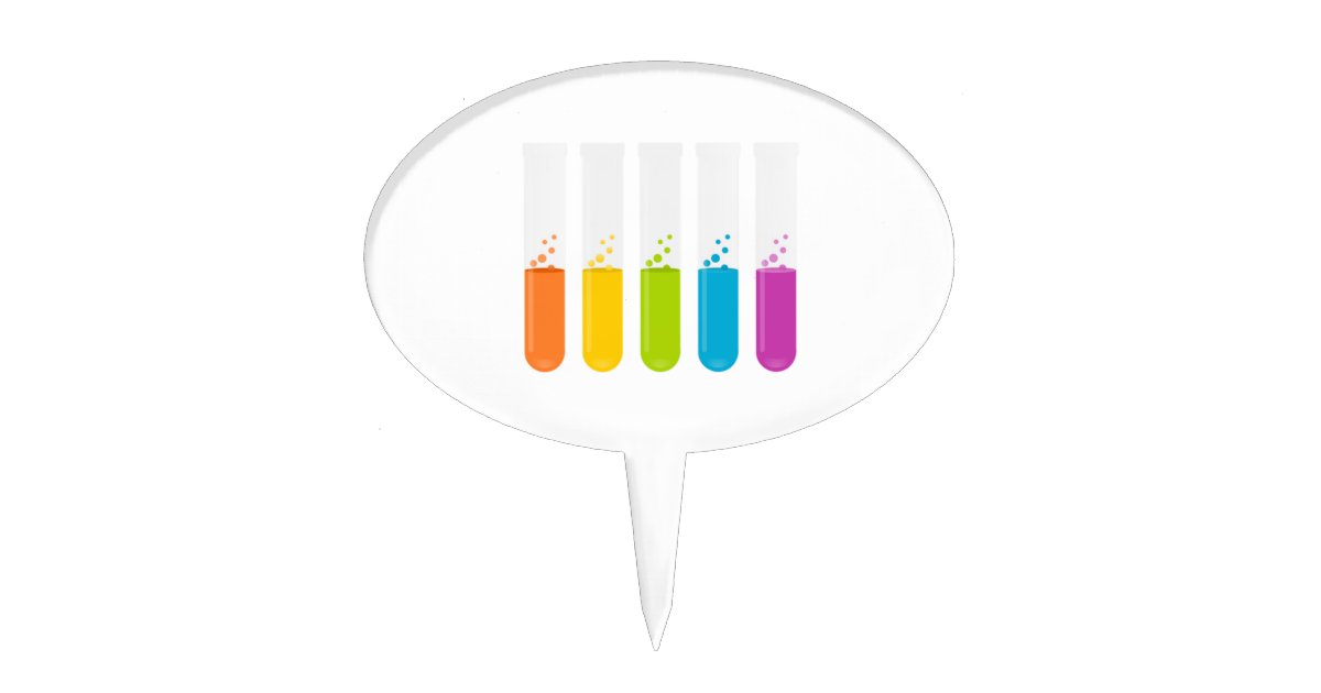 Chemistry Science Test Tubes Cake Topper | Zazzle