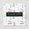 Chemistry Science Test Tubes Lab QR Code Square Business Card | Zazzle