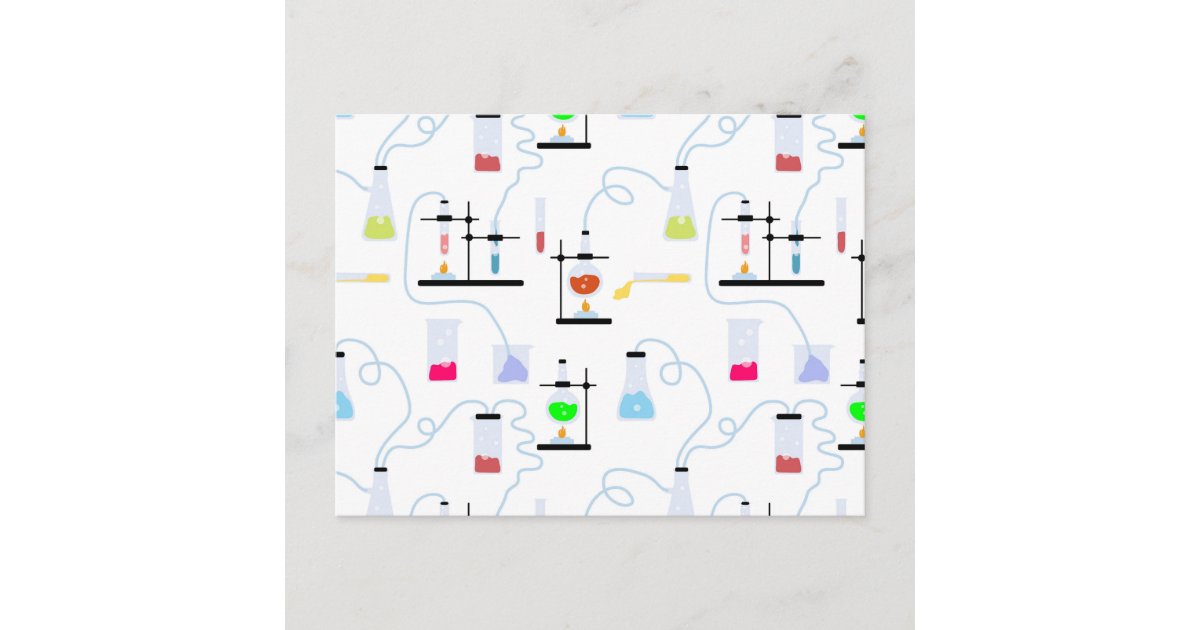 Chemistry Science Test Tubes Lab School Subject Postcard | Zazzle