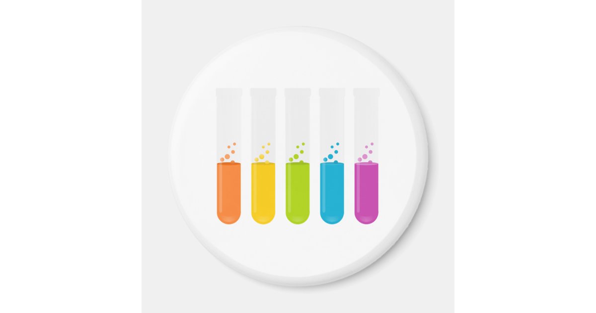 Chemistry Science Test Tubes Magnet | Zazzle