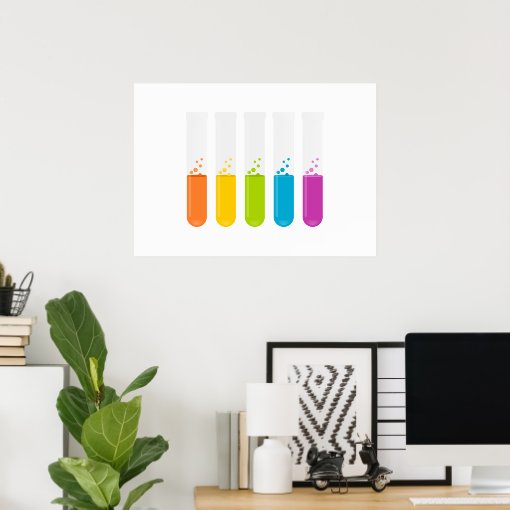 Chemistry Science Test Tubes Poster | Zazzle