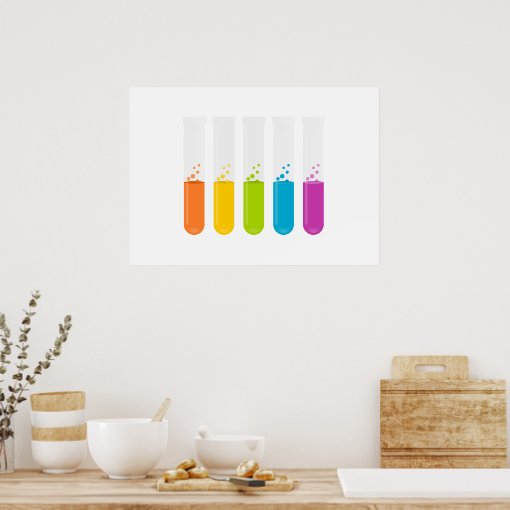 Chemistry Science Test Tubes Poster | Zazzle