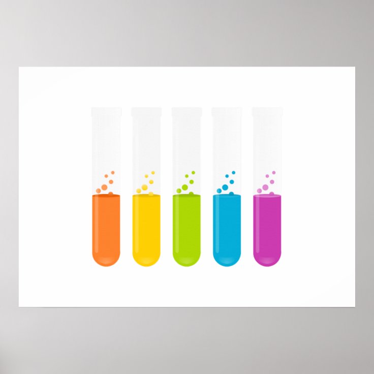 Chemistry Science Test Tubes Poster | Zazzle