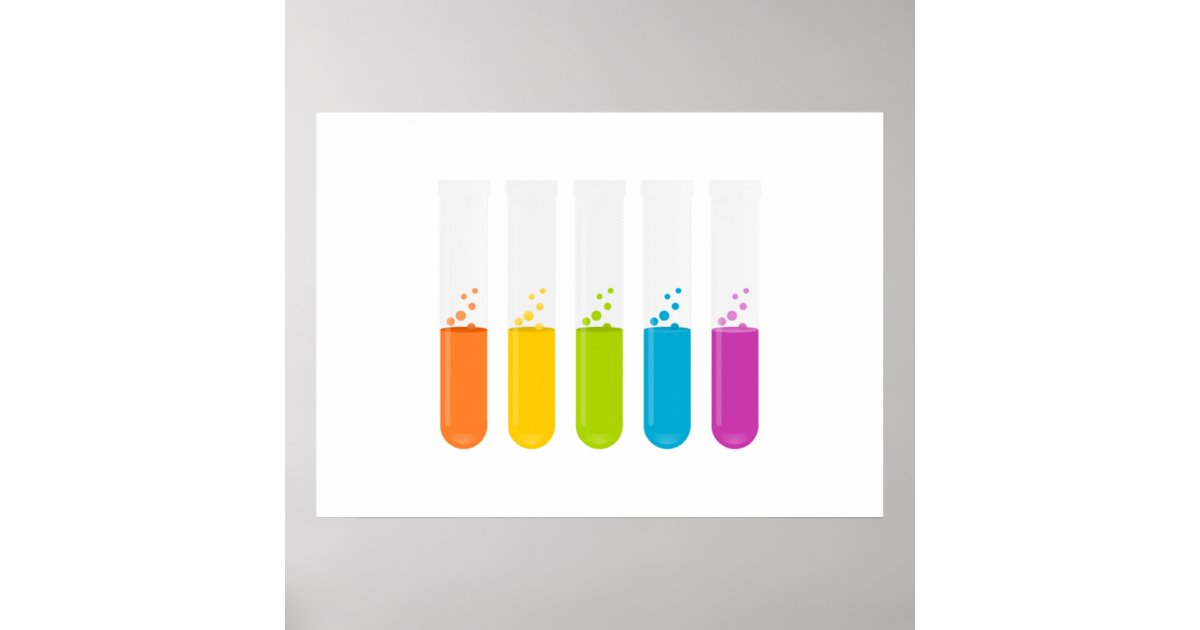 Chemistry Science Test Tubes Poster | Zazzle