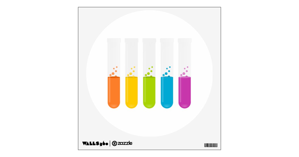 Chemistry Science Test Tubes Wall Decal | Zazzle