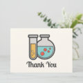 Chemistry Test Tube and Beaker Thank You Card | Zazzle