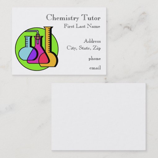 Chemistry Tutor Business Cards | Zazzle