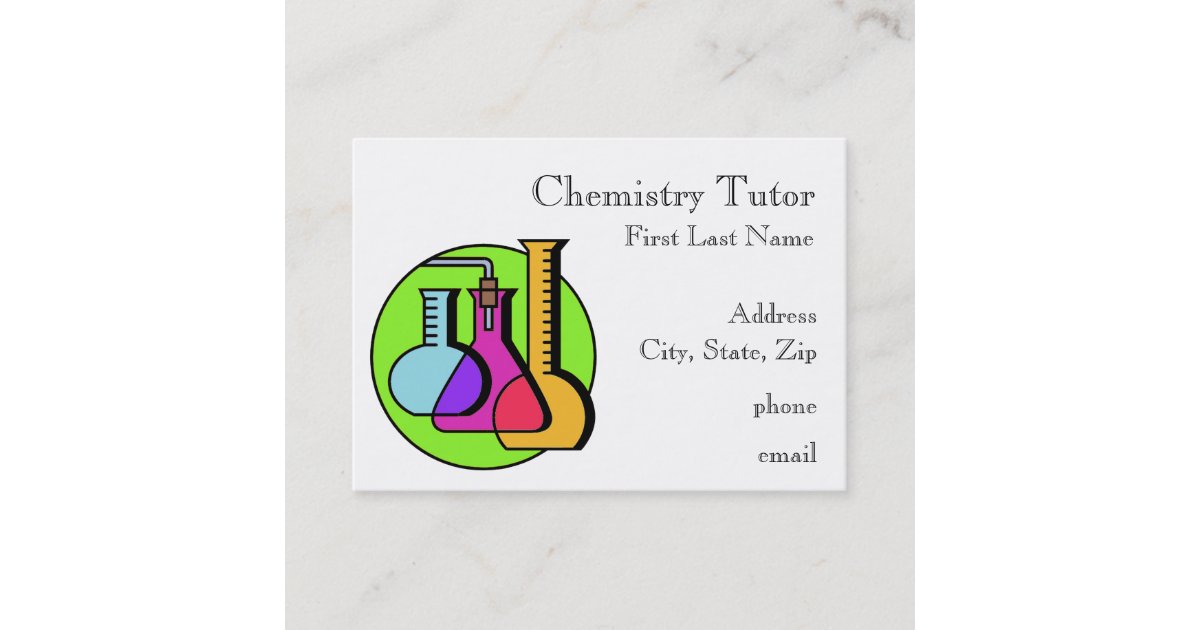 Chemistry Tutor Business Cards | Zazzle