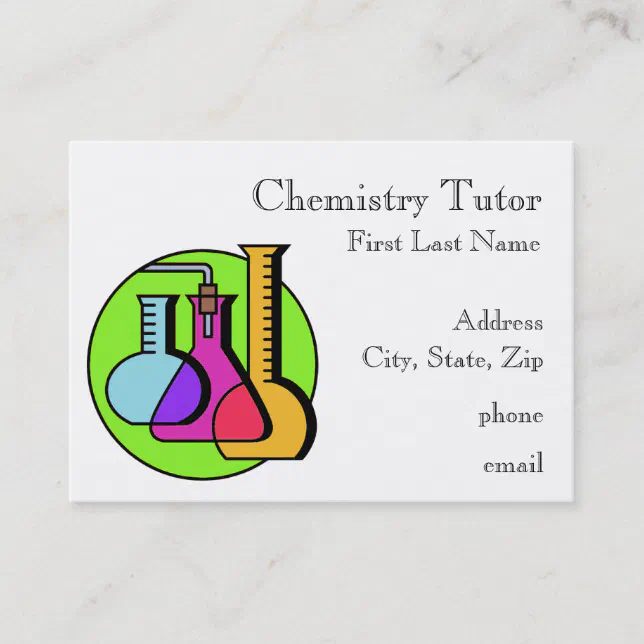 Chemistry Tutor Business Cards | Zazzle