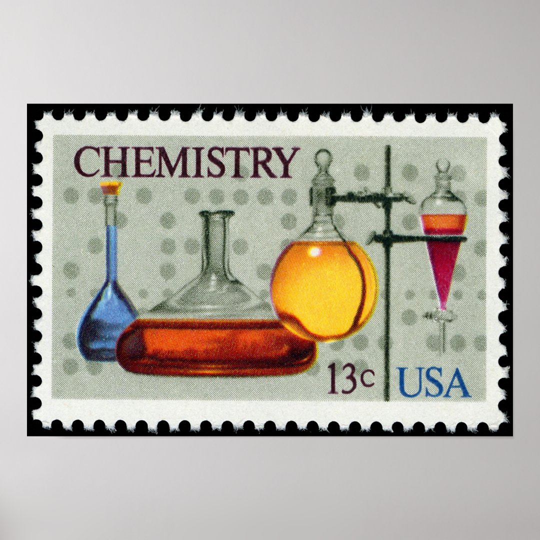 Chemistry~ U.S. Stamp~ American Chemical Society ~ Poster | Zazzle