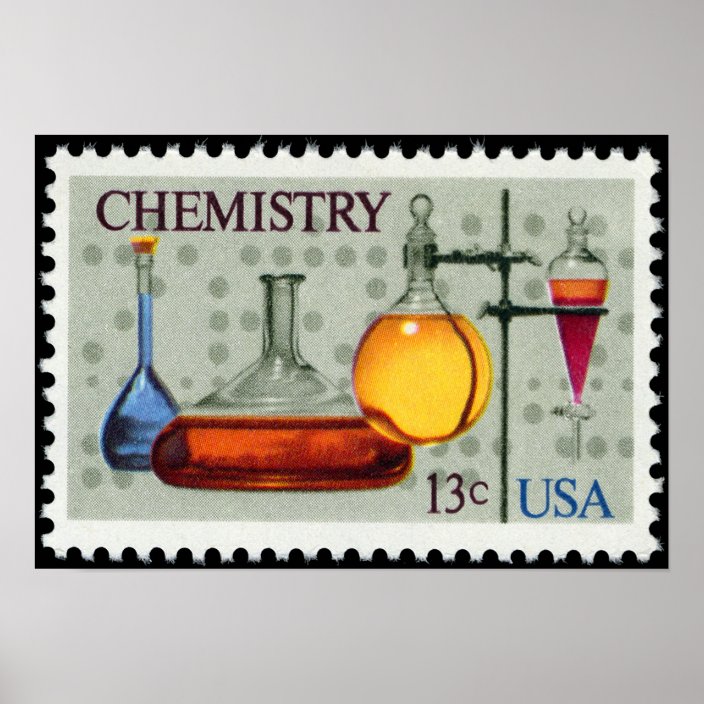 Chemistry~ U.S. Stamp~ American Chemical Society ~ Poster | Zazzle.com