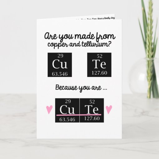 Chemistry Valentines Day Card | Zazzle