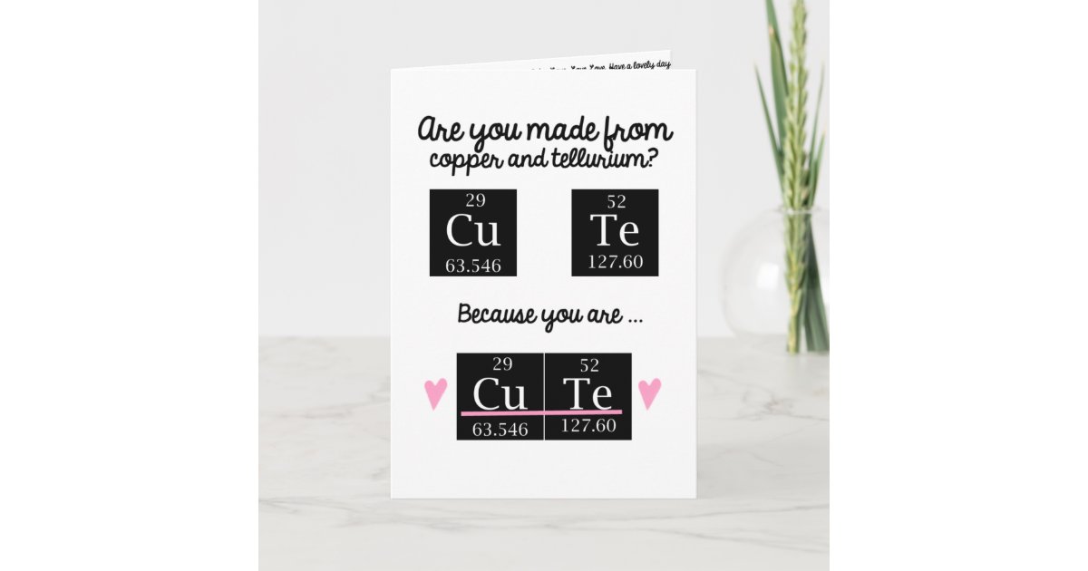 Chemistry Valentines Day Card | Zazzle