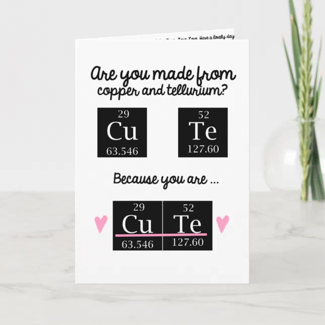Chemistry Valentines Day Card | Zazzle