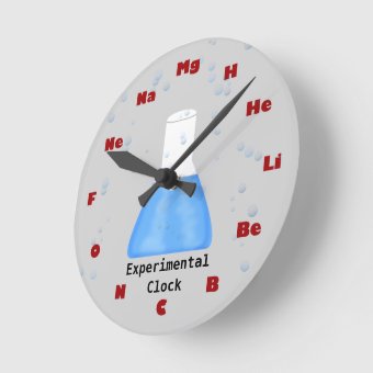 Chemistry Wall Clock -- Experimental Clock | Zazzle