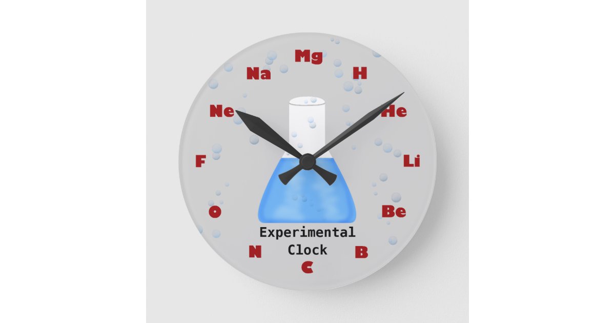 Chemistry Wall Clock -- Experimental Clock | Zazzle